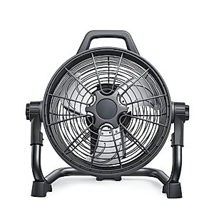 Outdoor Fans for Patios Waterproof, Rechargeable Fan 15750mAh Battery Industrial Fans 1700 CFM Airflow, Stepless Speed Black