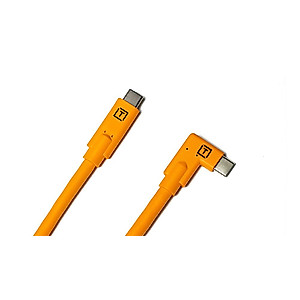 Tether Tools TetherPro USB-C to USB-C Right-Angle Cable (Orange)