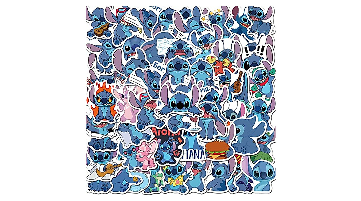 50 Pcs Lilo & Stitch Waterproof Vinyl Stickers - Personalize & Decorate