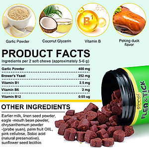 Flea & Tick Prevention for Dogs Chewable, Natural Flea and Tick Supplement for Dogs, Flea and Tick Chews for Dogs, Oral Flea Pills for All Breeds and Ages Dogs02