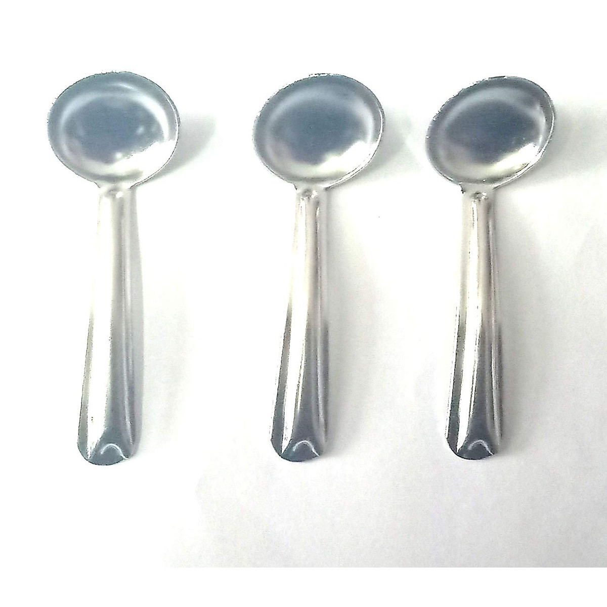 Indian Crafts idea Stainless Steel Oil and Ghee Pot of Spoons, Stainless Steel Ghee,Oil Pot with Spoon for Kitchen Dining Storage Container, Set of 6(7 cm)