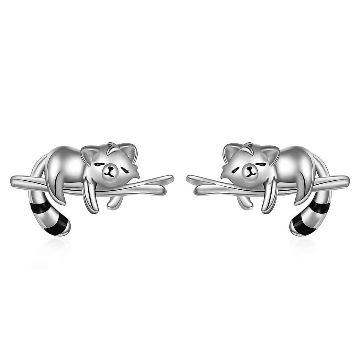 ONEFINITY Red Panda Gifts Sterling Silver Red Panda Stud Earrings Red Panda Jewelry For Women