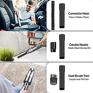 absob Cordless Vacuum Cleaner Mini Portable Handheld Car Seat Hoover 9000PA Powerful Suction Hand Vac Wet Dry Rechargeable Lightweight Home Office Keyboard Carpet Pet Dog Hair Cleaning USB Charging