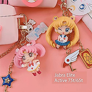 INHCH Compatible with Jabra Elite Active 75t65t Case Cover Accessory, Case Cover for Elite Active 75t65t Earbuds Accessories (75T,B)