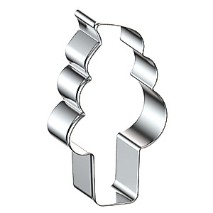 Soft Serve Ice Cream Cone Cookie Cutter Set in Assorted Large Sizes - 5", 4", 3", 2" - 4 Piece - Stainless Steel