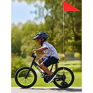 Bike Safety Flag/USA Flag Six Foot Heavy Duty Fiberglass Pole Polyester Full Color Tear-Resistant Waterproof Flag Orange Safety Flag Eagle Flag and American Flag