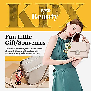 KPX 15Pcs Chapstick Holder Keychain, Lip Balm Holder Chapstick Keychain Holder Bulk for Lipstick Chapstick Tracker Safeguard (Style 2)