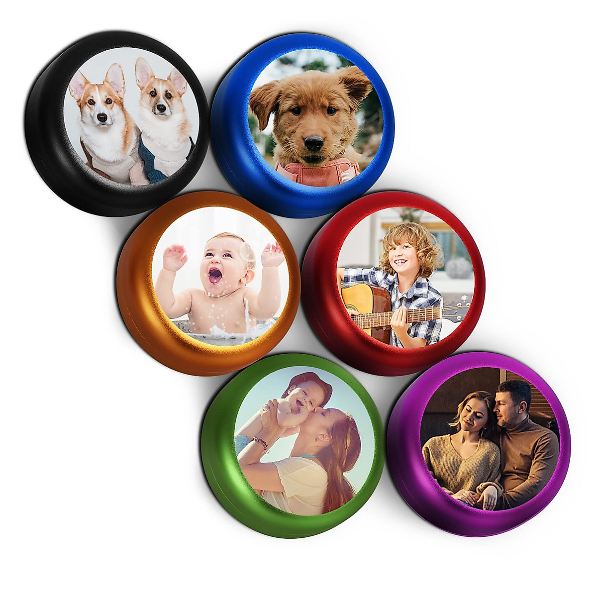 NGTSFLY Personalized Herb Storage Container in Sturdy, Pocket Storage Case Container Smell Proof and Air Tight - Portable, Perfect Jar to Stash in Your Pocket, No Smell Container (Black/Photo)