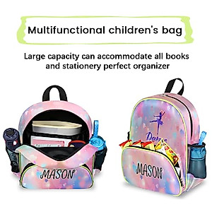 CNNINGYI Personalized Name Cheerleaders Backpack Customized Lightweight Ballet Dance Bag for Little Girls