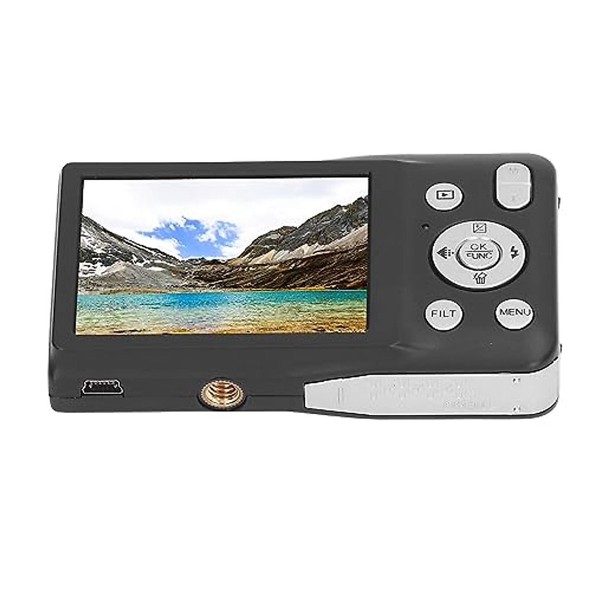 Zoom Digital Camera, Daily Digital Camera Beauty Filter (Black)