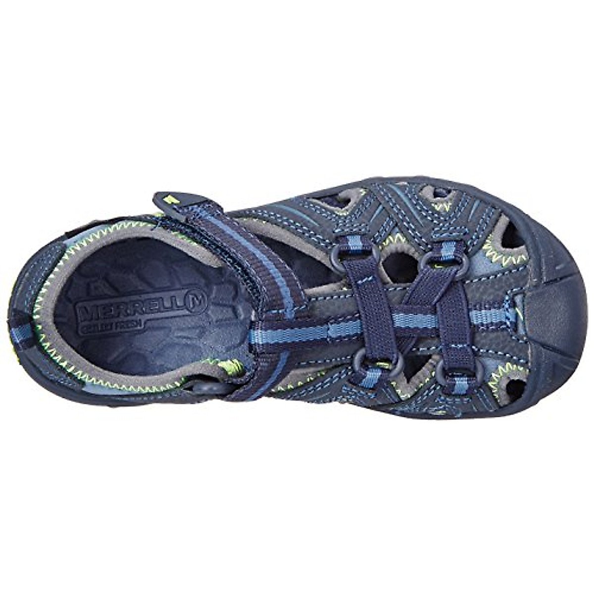 Merrell Hydro Sport Sandal, Navy/Green, 9 US Unisex Little Kid