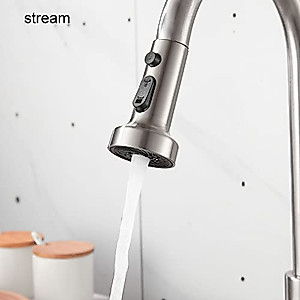 Upgrade Kitchen Faucet Head Replacement, Pull Down Faucet Sprayer Head Attachment, Kitchen Sink Faucet Replacement Parts with 3 Modes Stream Spray and Aquablade Mode for G1/2 Connector