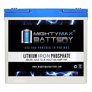 Mighty Max Battery 12V 55AH Lithium Replacement Battery compatible with Minn Kota Endura Trolling Motor