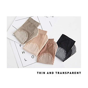 ausuky 10x Ladies Women Nylon Elastic Short Ankle Sheer Stockings Silk Short Socks (Nude)