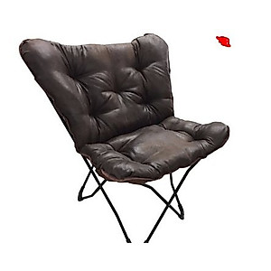 Mainstays Butterfly Chair Faux-Leather Brown