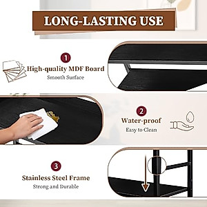 Xshelley 6-Tier Bookcase and Bookshelf, Bookcase with Metal Frame, Industrial Bookshelf with Open Storage Shelves for Home Office (Black)