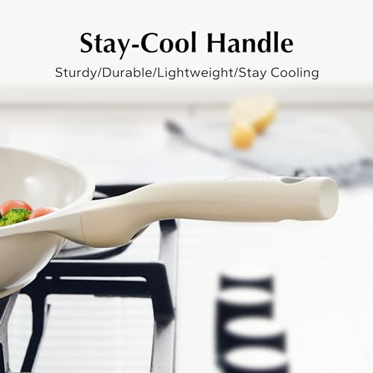 Redchef Ceramic Non Stick Frying Pans Skillet with Lid, 11.5 Inch Frying Pans Nonstick, Nonstick Frying Pan, Non Toxic, PFAS PFOA & PTFE Free, Dishwasher and Oven Safe, Compatible with All Cooktops