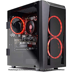 SkyTech Blaze II Gaming Computer PC Desktop – Ryzen 5 2600 6-Core 3.4 GHz, NVIDIA GeForce GTX 1660 TI 6G, 500G SSD, 8GB DDR4, RGB, AC WiFi, Windows 10 Home 64-bit