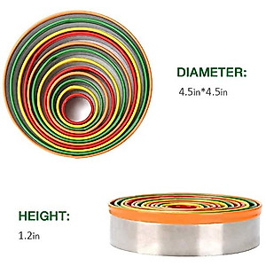 Round Cookie Biscuit Cutter Set,12 PCS Stainless Steel Cookie Cutter Set, Pastry Cutters in Graduated Sizes for Donut and Scone, Circle Cutter Cake Ring Molds