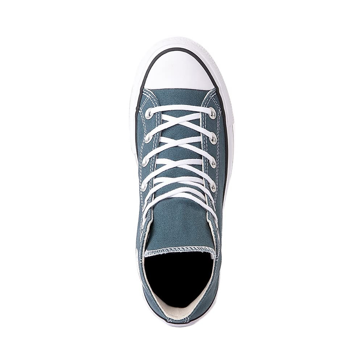 Converse Unisex Chuck Taylor All Star Lift High Canvas Sneaker - Lace up Closure Style - Deep Sleep/White/Black 9