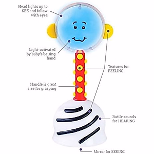 SmartNoggin NogginStik Developmental Light-Up Rattle for Infants up to 12 months