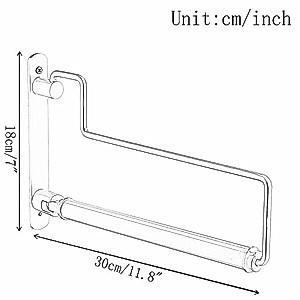 SHUNLI Drying Racks Folding Clothes Hanger Wall Mounted with 180°Swing Arm,Laundry Clothing Hanging Holder System Organizer Space Saver,Brushed Nickel