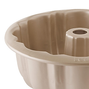 Berghoff Balance Nonstick Fluted/Bundt/Tube Cake Pan 10.25" x 10.25" x 4", Lightweight Carbon Steel, Ferno-Green, Non-toxic Coating Bakeware, Quick Release, Oven Safe Up To 450°F