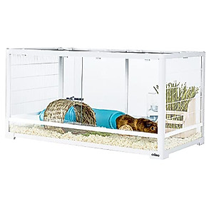 OIIBO 50 Gallon Reptile Terrarium,36" x 18" x 18" Knock Down Glass Reptile Tank, Sliding Door Terrariums Habitat for Reptiles Amphibians, Alternative Side Wire Mesh for Small Animals Use