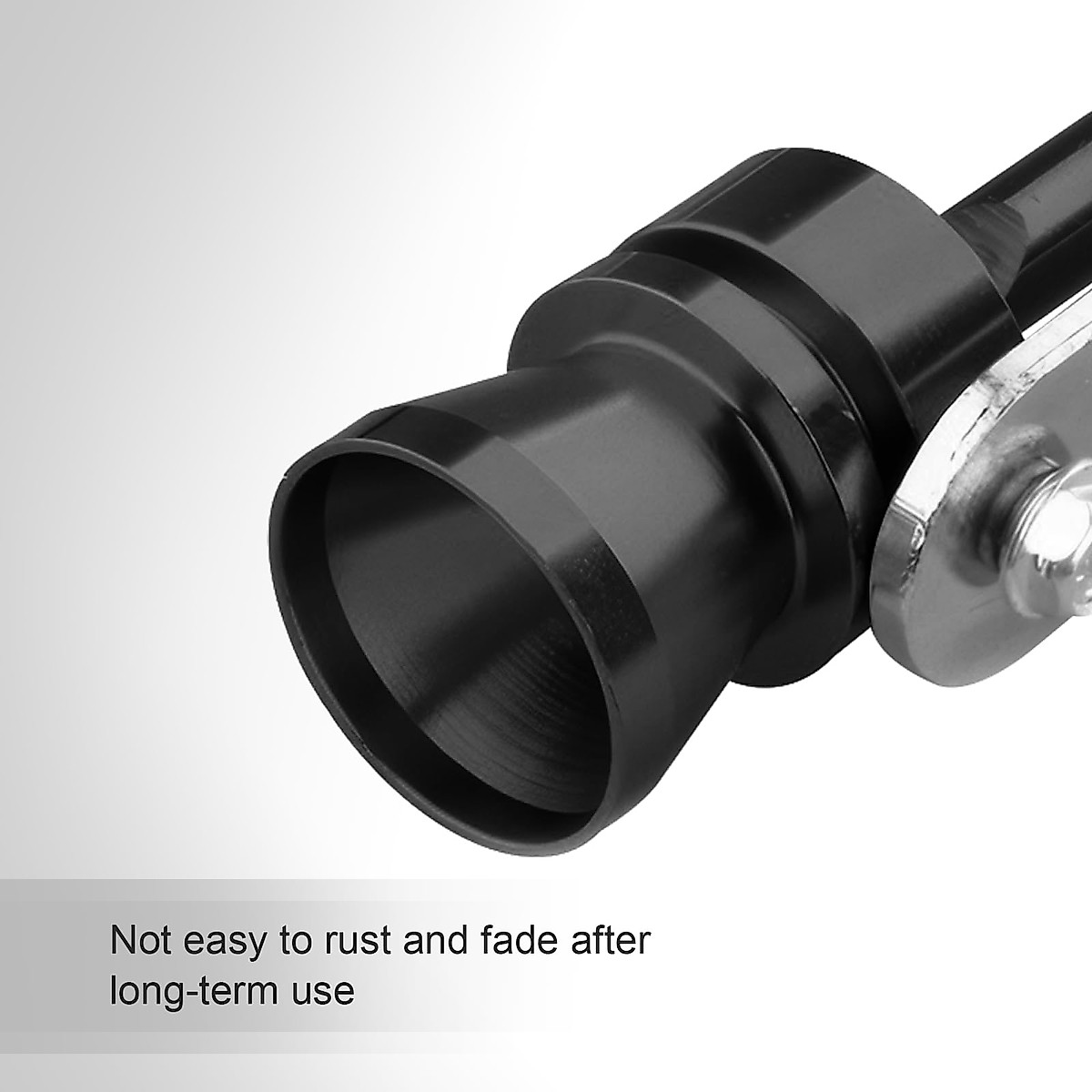 ZKFAR 2 PCS Car Tips Bleed Valve Roar Maker Tail Pipe Whistle, Aluminum Alloy Wave Imitation Anechoic Booster, Sound Exhaust Simulator Turbo Whistle Pipe Sound Muffler, for Most Cars (Black)