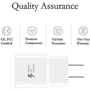 NING-ooda Adaptive Fast Charger,Made for Samsung Galaxy Tab A 10.1 (2016) Tablet,Tab E 8.0 Tablet,S7,S7 Edge S6,S6,Note 4 Tab S 10.5,A 9.7,4, Home Wall Charger + USB Cable (W-0753001)