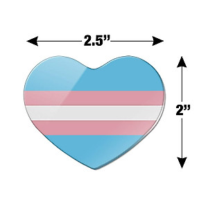 Transgender Trans Pride Flag Original Blue Pink White Heart Acrylic Fridge Refrigerator Magnet