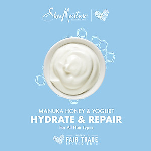 Shea Moisture Manuka Honey and Yogurt Hydrate Plus Repair Conditioner for Unisex, 10.3 Ounce