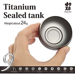 Airtight storage container with lid, airtight and waterproof containers - all made of pure titanium - keep content fresh and dry (1)
