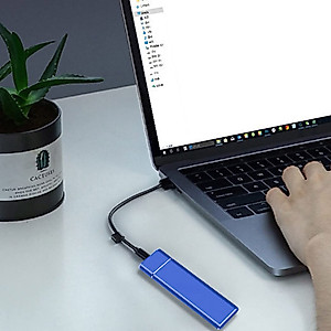 External Hard Drive, 64G Large Capacity Ultra Slim Hard Drive, Max Scalable Up to 2TB Hard Shockproof Anti-Drop Drive External USB3.1 Hard Drive Storage for PC, Desktop, Laptop, Harddrive