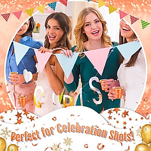 Layhit 200 Pack 2oz Shot Cups Plastic Shot Glasses Mini Disposable Cups for St. Patrick's Day Wedding Party Supplies Beer Drinking Serving Snacks Samples Tastings(Orange)