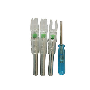 Jiexi Hwyp Automatically Lighted Led Nocks for Inner Diameter 6.3 mm Compound Bow Arrows GT Size Pack of 6 (green)