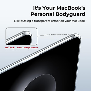 EooCoo Compatible for MacBook Pro 14 inch Case 2023 2022 2021 Release M2 A2779 A2442 M1 Pro M1 Max Chip, Hard Shell Cases with Keyboard Cover, Screen Protector - Crystal Clear