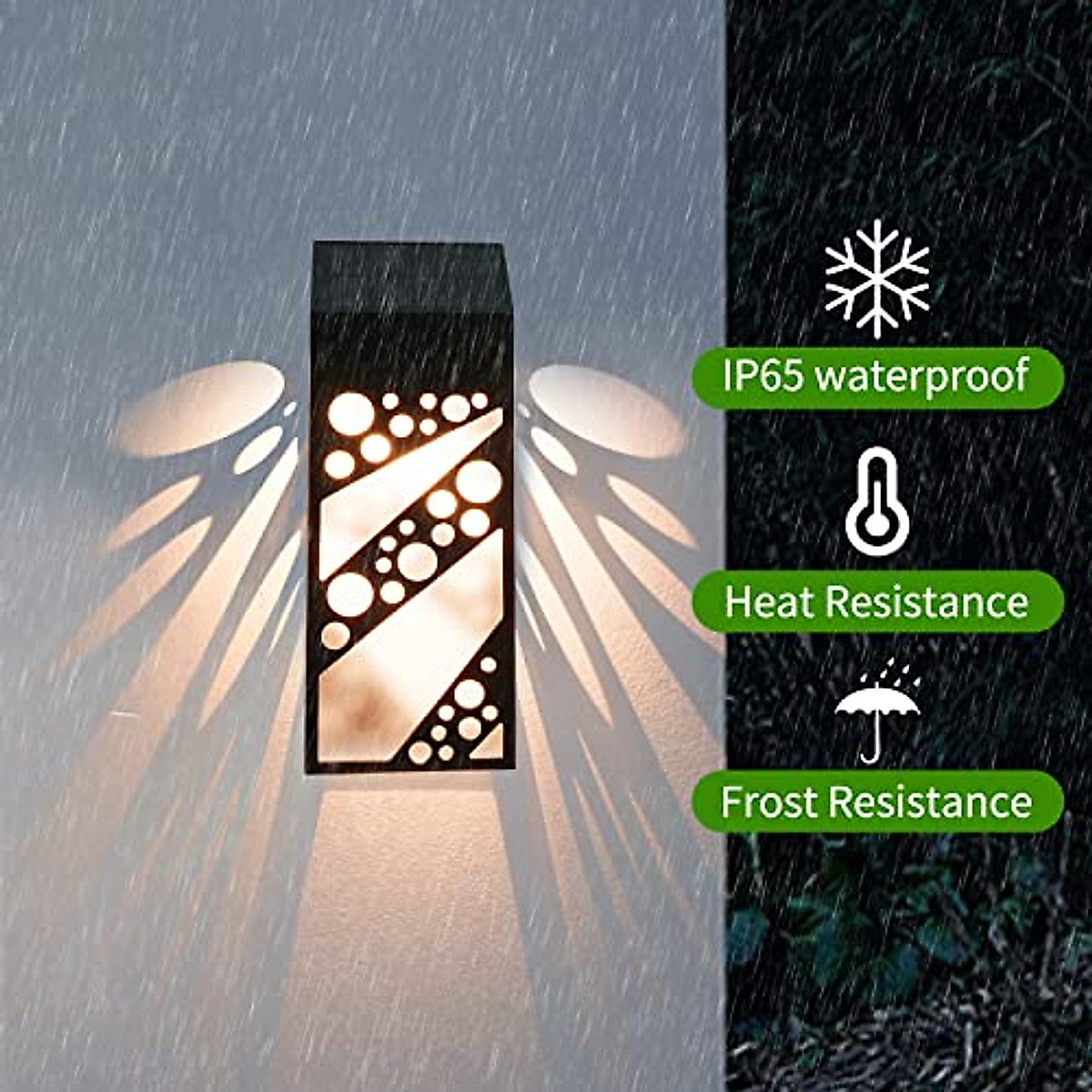 Anordsem Solar Fence Lights, 6 Pack Outdoor Waterproof Solar Wall Lights Solar Deck Lights for Fence, Deck, Step, Patio, Yard, Pathway and Garden