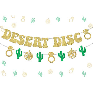 kreat4joy Desert Disco Bachelorette Party Decorations, Desert Party Decorations Banners Garland for Girl Cactus Bridal Shower Decorations Bachelorette Wedding Engagement