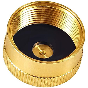 Uenede 8PCS Solid Brass Propane Bottle Caps Suitable for All 1LB Gas Refill Tank Cylinder Sealed Protect Cap