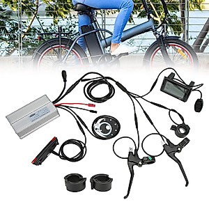 SPYMINNPOO Motor Controller Kit,36/48V 30A 1000W Electric Speed Controller with S900 Display Assist Sensor Brake Handle Wire Tail Light for E-Bike Bike