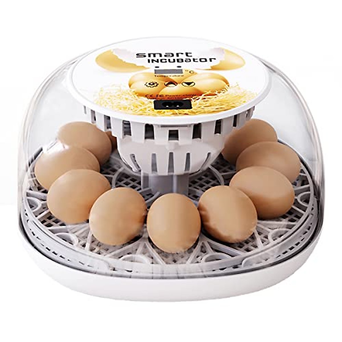Egg Incubators, 12 Eggs Chicken Incubators Farm Poultry Hatcher Machine, Automatic Egg Turning Temperature Control for Hatching Eggs Chicken Duck Goose Quail Parrot Turkey