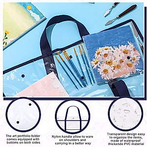 Windyun 3 Pcs Large Poster Storage Bag 48 x 36 Inches 31.5 x 25.5 Inches 19 x 25 Inches Bulletin Board Holder Classroom Organization and Storage Poster Storage Container Art Portfolio Case