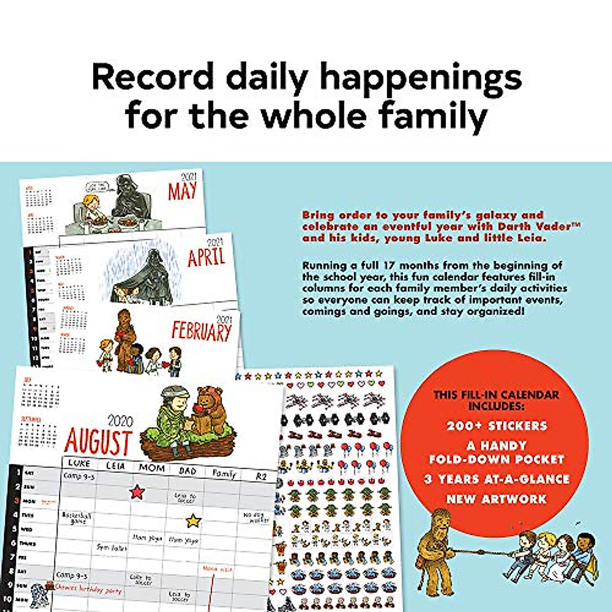 Darth Vader & Family 2021 Family Calendar