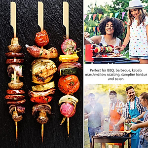 Bamboo Skewers 8 Inch, 200 PCS Cocktail Skewers, Wooden Skewers for Appetizers，BBQ，Fruit Kabobs，Sandwich，Drink.
