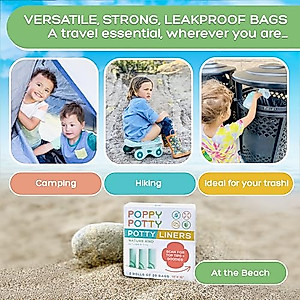 60 Portable Potty Bags - Oxo Potty Refill Bags - Potty Liners for Portable Potty - Travel Potty Bags for Portable Toilet - Disposable Potty Liners for Toddlers - Nature Kind Toddler Potty Chair Liners