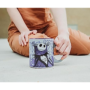 Silver Buffalo Disney Nightmare Before Christmas Jack Skellington Ceramic Mug, 20 Ounces