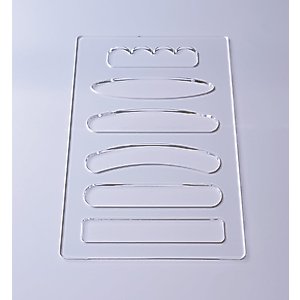 Charcuterie Board Handle Template,Acrylic Router Template,6 in 1 Grab Handle Router Template,Woodworking Router Template (11.75x7.75)