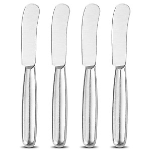 VANRA Spreader Knife Set 4-Piece Butter Knife Stainless Steel Cheese Knife Set for Jams and Cream 8.4-inch