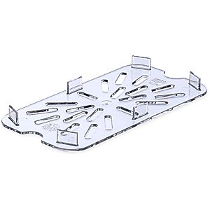 Carlisle FoodService Products Plastic Drain Shelf for 1/4 Size Food Pan Clear